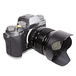 Foto&Tech Soft Shutter Release Button Compatible with Fuji Fujifilm X-T5 X-T4 X-T3 X-T30 X-T30 II X-T20 X-PRO3 X100V X100F X-E4 X-E3 RX1R II RX10 IV III Leica M10 M9 Nikon Df F3 (3PC, Gold +Ridges)