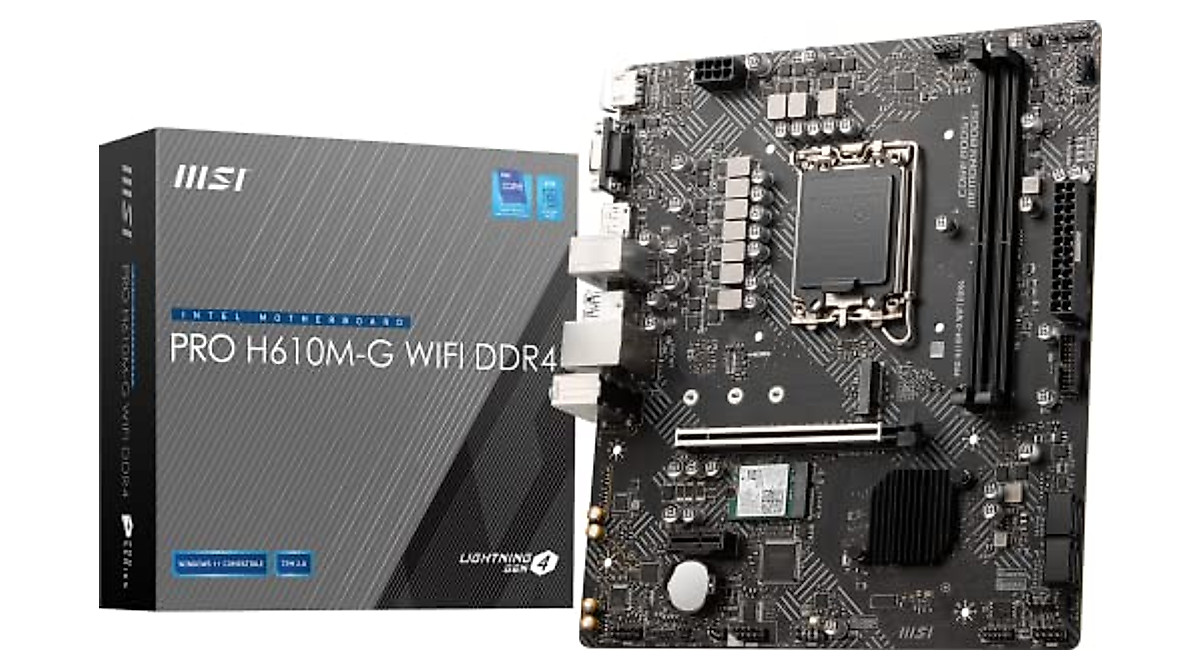 MSI PRO H610M-G WiFi DDR4 Motherboard | 12th/13th Gen Intel