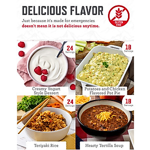 READYWISE - Gluten Free Bucket, 84 Servings, Emergency, MRE Meal Food Supply, Premade, Freeze Dried Survival Food for Hiking, Adventure & Camping Essentials, Individually Packaged, 25 Year Shelf Life