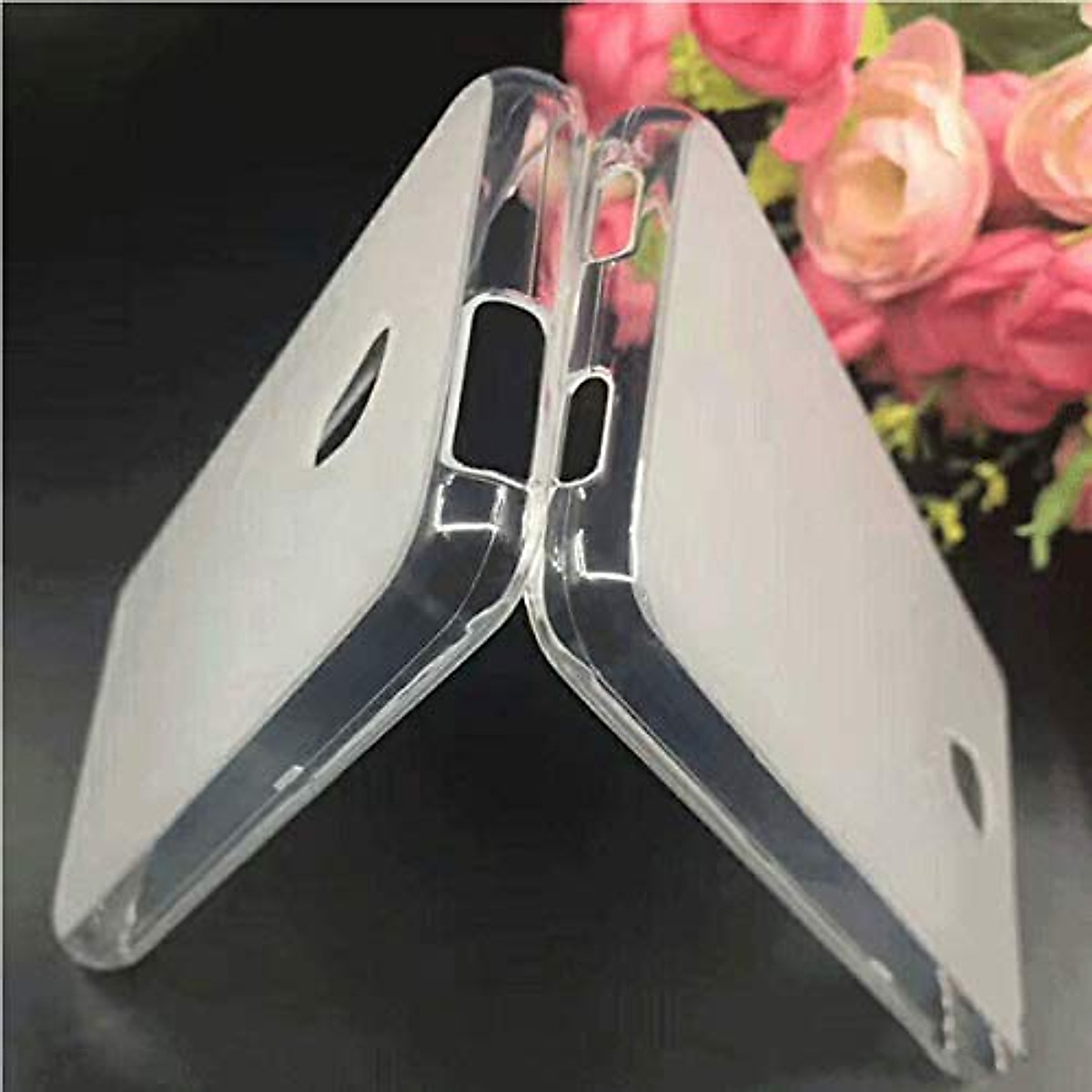 FZZSZS Slim Thin Black and Translucent Case for Oppo Reno 6 Pro 5G, Soft Protective Phone Cover with Flexible TPU Protection Bumper Shell for Oppo Reno 6 Pro 5G (6.55")