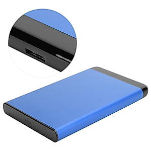 Wuqioei Portable 8TB External Hard Drive Portable HDD, Portable USB3.0 Floppy Drive 2.5 inch SSD/HDD SATA Disk Ultra-Thin Card Reader,Easy to Install,for Windows 10/7 / Vista/8 / XP/SE / 98(Blue)