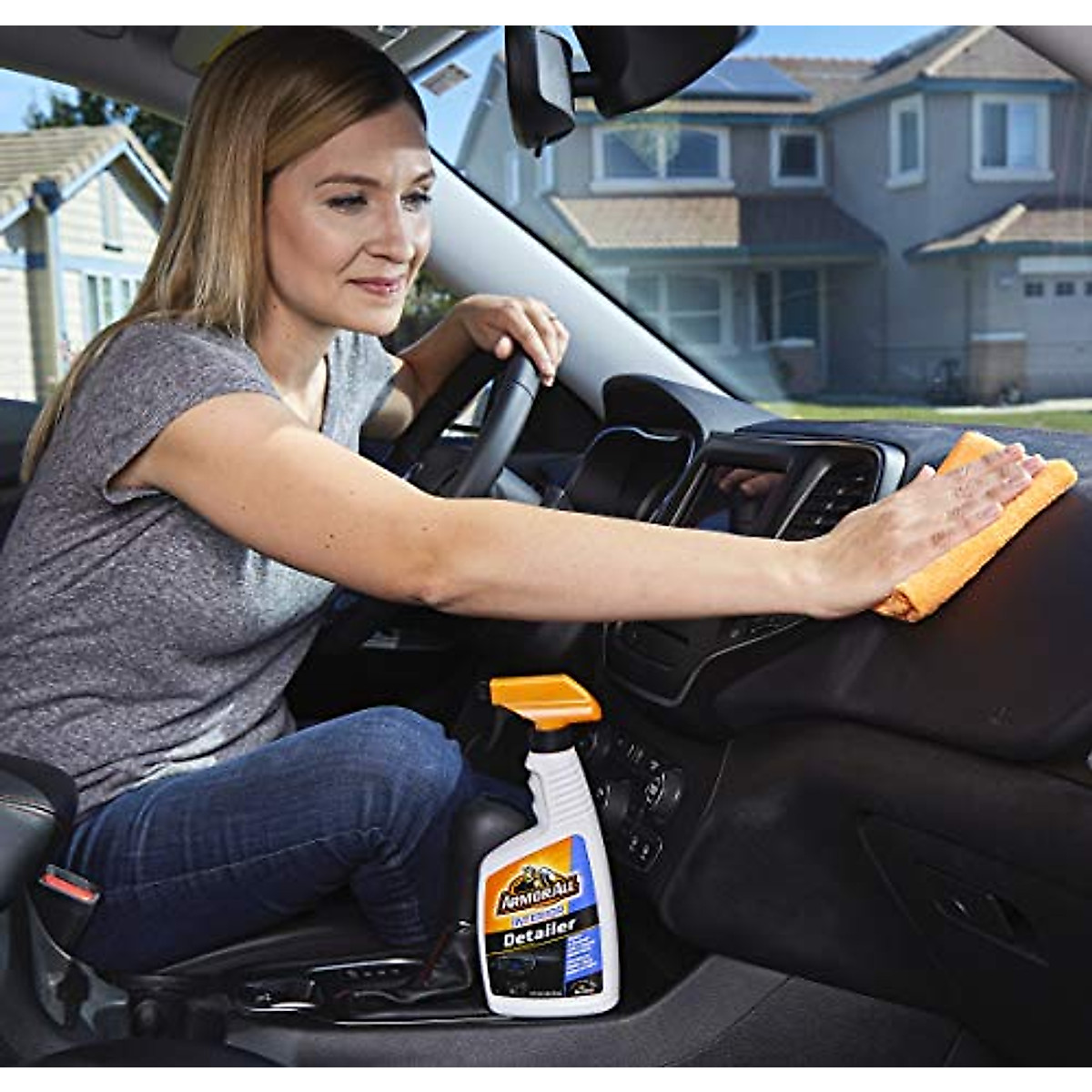 Interior Car Cleaning Kit by Armor All, Interior Detailer Spray with Microfiber Towels and Microfiber Duster, 16 Fl Oz