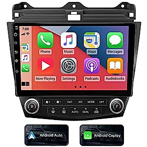 Fortdows Car Stereo Radio for Honda Accord 7th 2003-2007, for Carplay/Android Auto 10" IPS Touch Screen Car Stereo Radio with Bluetooth Wi-Fi GPS Backup Camera, 2G RAM 32G ROM