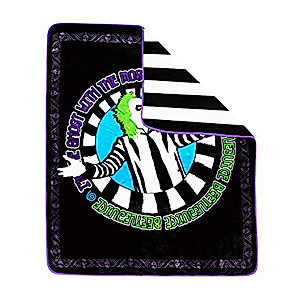Spirit Halloween Reversible Beetlejuice Fleece Blanket