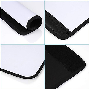 Sublimation Blanks Car Seat Belt Pads Cover, 2 Pcs Neoprene Comfortable Replacement Shoulder Strap Pads Universal Car Seat Belt Shoulder Pads Strap Covers for Children (White (Only for Kids))