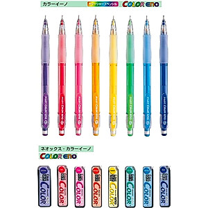 PILOT Color Eno 0.7mm Automatic Mechanical Pencil 8 Color Set