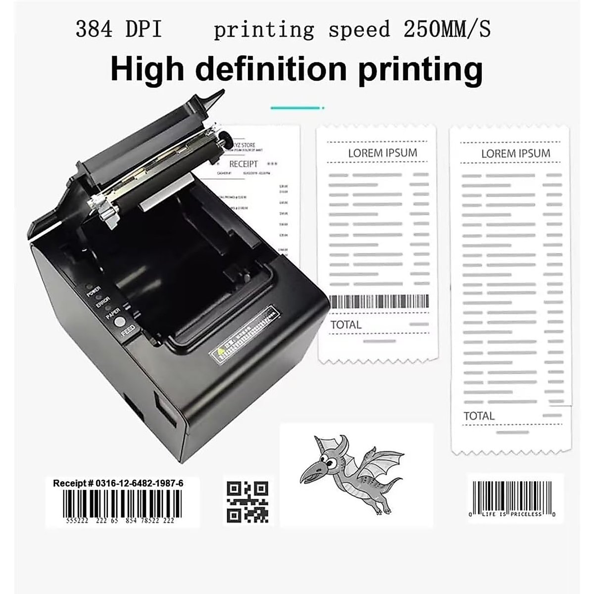 pos kithcen printer,80mm Restaurant Auto cutter wireless android thermal receipt bill ticket printer for small business,Compatible with android/WINDOWS,NOT for ios/ipad/MAC(Bluetooth+LAN/Ethernet+USB)