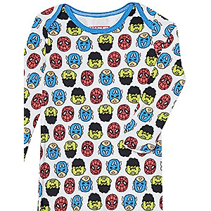 Amazon Essentials Disney | Marvel | Star Wars Baby Boys' Sleeper Gowns, Pack of 3, Marvel Friends, 0-6 Months