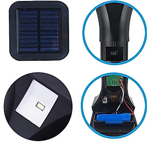 ZMY LED Solar Black Induction Pillar Light Outdoor Garden Lawn Post Lighting Landscape Home Column Lantern Waterproof Modern Simple Aluminum Pathway Fixture