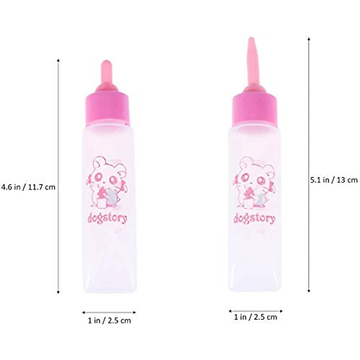 ISMARTEN Pet Milk Feeding Bottle Nurser Bottle Nursing Feeding Bottle Water Milk Feeder for Puppy Squirrel Kittens Hamster 4pcs