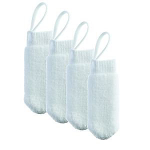 Petosan Microfiber Fingerbrush Oral Cleaner for Dogs, 4-Pack, Battery Powered, White