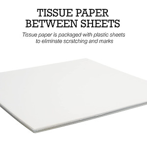 Samsill 50 Pack 12" x 12" .007" Clear Craft Plastic Sheets Compatible with Cricut, Stencils, Cards, Journals, Crafts, 3D Embellishments, Clear Craft Plastic,Acetate