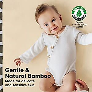 2-Pack Bamboo Crib Sheets for Boys, Girls - Jersey Fitted Crib Sheet, Organic Baby Crib Sheets Neutral, Crib Mattress Sheet, Toddler Bed Sheets, Baby Sheets for Crib, Unisex Crib Fitted Sheet (Khaki)