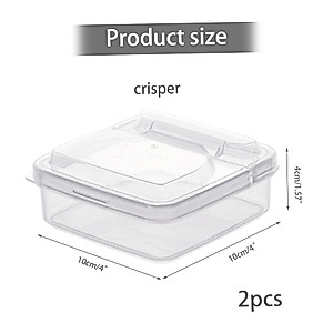2Pcs Fruit and Vegetable Storage Container Cheese Saver Cheese Container Convenient Sliced Cheese Organizer for Fridge with Flip Lid Food Storage Box