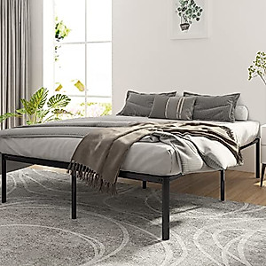 BedStory 16 Inch Queen Size Bed Frame - Heavy Duty Metal Platform Bed Frame - Easy Assembly, No Box Spring Needed - Curved Bed Legs Design to Avoid Injury - Supports Up to 2500 Lbs