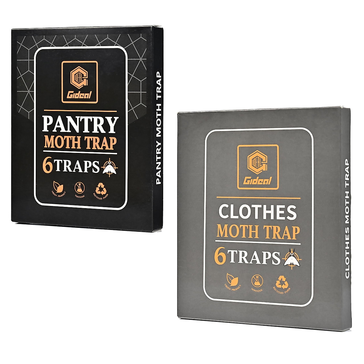 GIDEAL Moth Traps, Pantry Moth Trap for House, Moth Balls for Clothes, House, Carpet, Cupboard 6 Pack (Clothes Moth Trap)