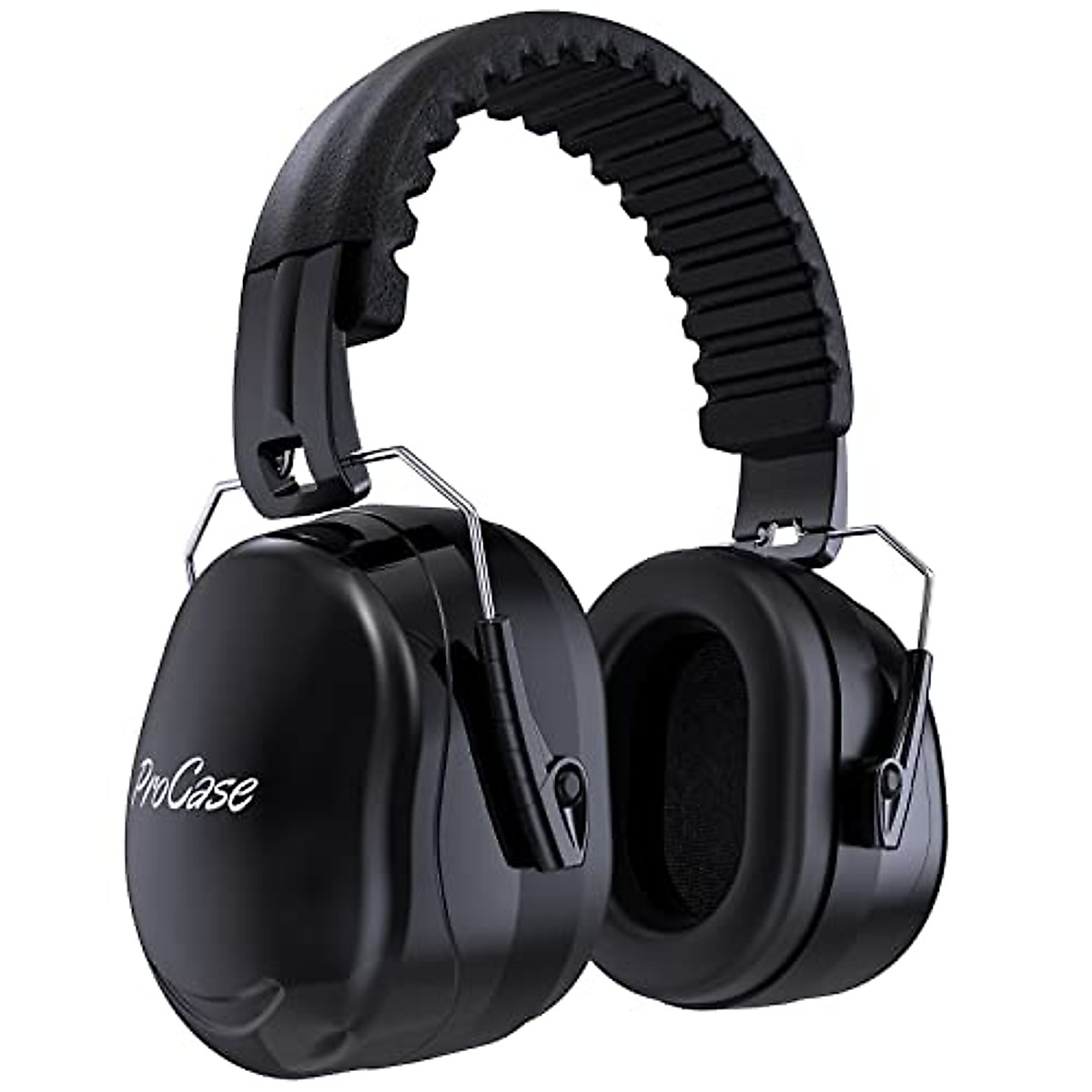 ProCase Noise Reduction Safety Ear Muffs, 32dB Hearing Protection Earmuffs Ear Defenders with Adjustable Headband for Shooting Mowing Construction Manufacturing Woodwork -Black