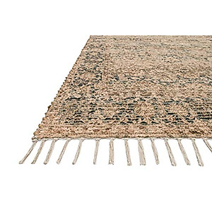 Justina Blakeney x Loloi Cornelia Collection COR-01 Natural / Teal Transitional 2'-3" x 3'-9" Accent Rug