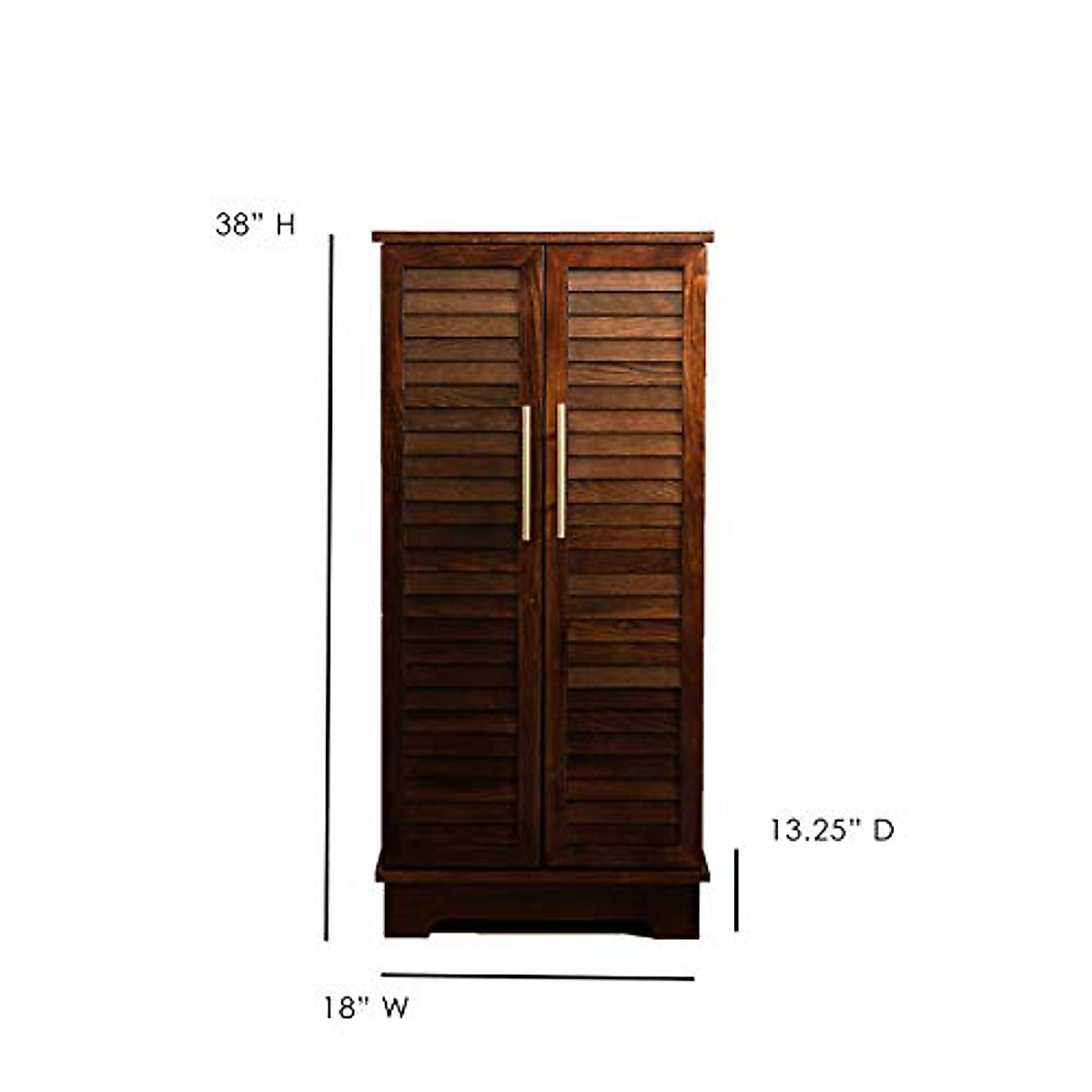 Hives and Honey Porsha Fully Locking Jewelry Armoire, Chocolate