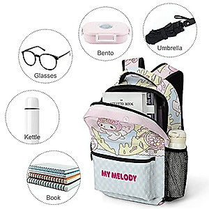 IFMAXCOX M-y Melody backpack school bag withe side pokect large suitable for hiking camping picnic