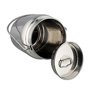 Rural365 Metal Milk Jug, 4 Liter (1 Gal) - Stainless Steel Jug, Rustic Milk Cans with Lid, Old Fashion Milk Jug Vases