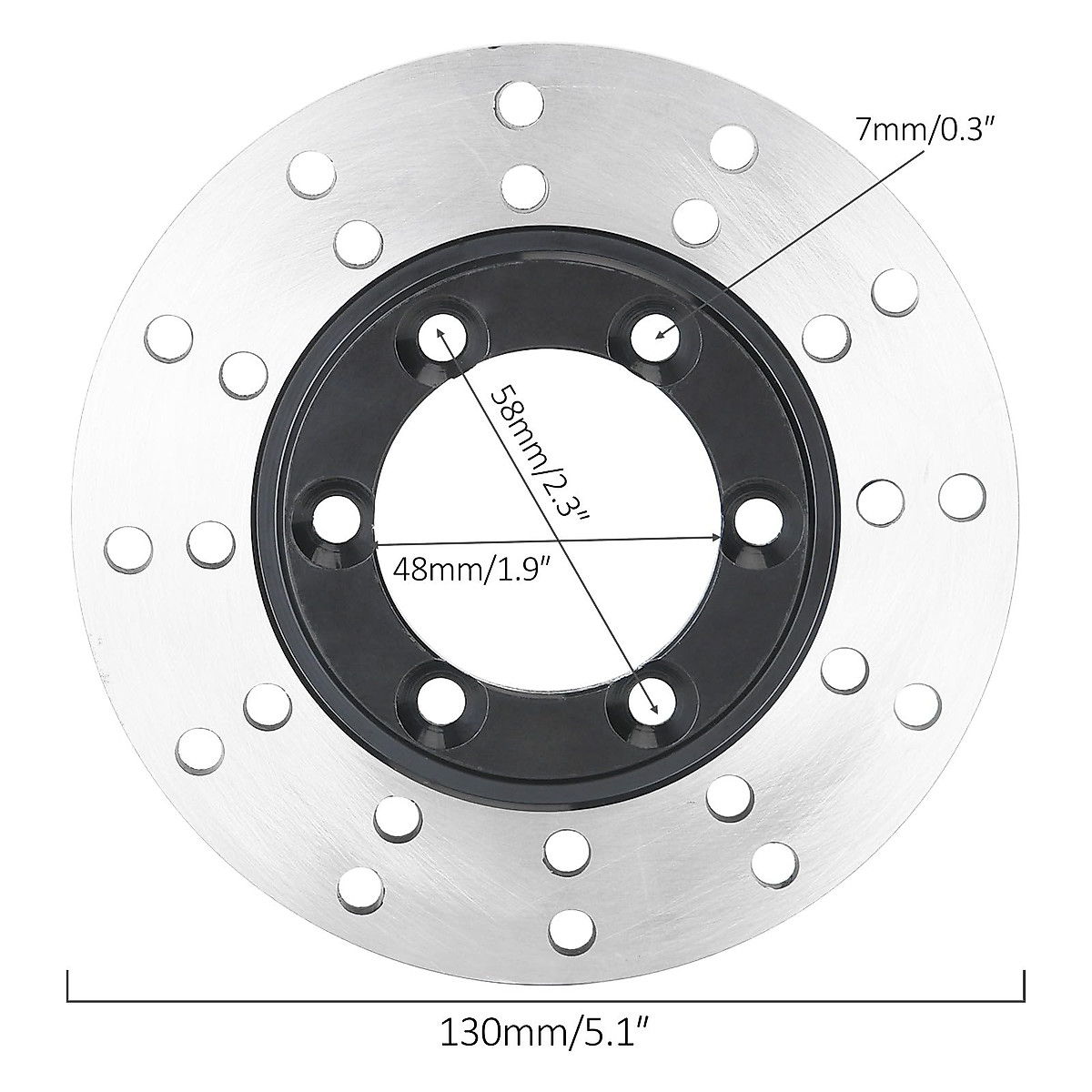 YC Yier Front Steering Wheel Tie Rod Kit Gear Rack Pinion Shaft & 4 Lug Wheel Hub Steering Knuckle & Brake Disc Rotor DIY Parts for Go Kart Go Cart Golf Cart ATV Quad Buggy Mini Bike Trike