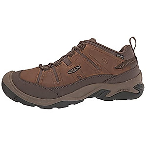 KEEN Men's Circadia Low Height Comfortable Waterproof Hiking Shoes, Shitake/Brindle, 14 Wide