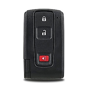 Key Fob Remote Replacement Fits for Toyota Prius 2004-2009 Keyless Entry 2+1 Buttons Remote Control for Silver Logo (MOZB31EG)