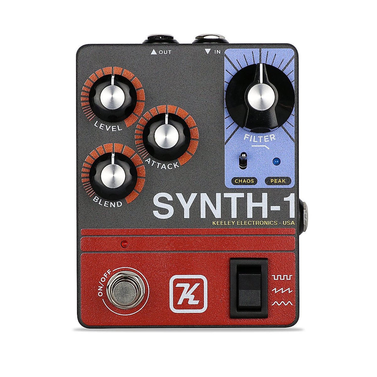 Keeley Synth-1 Reverse Attack Fuzz Wave Generator Pedal, Gray (KSynth1)