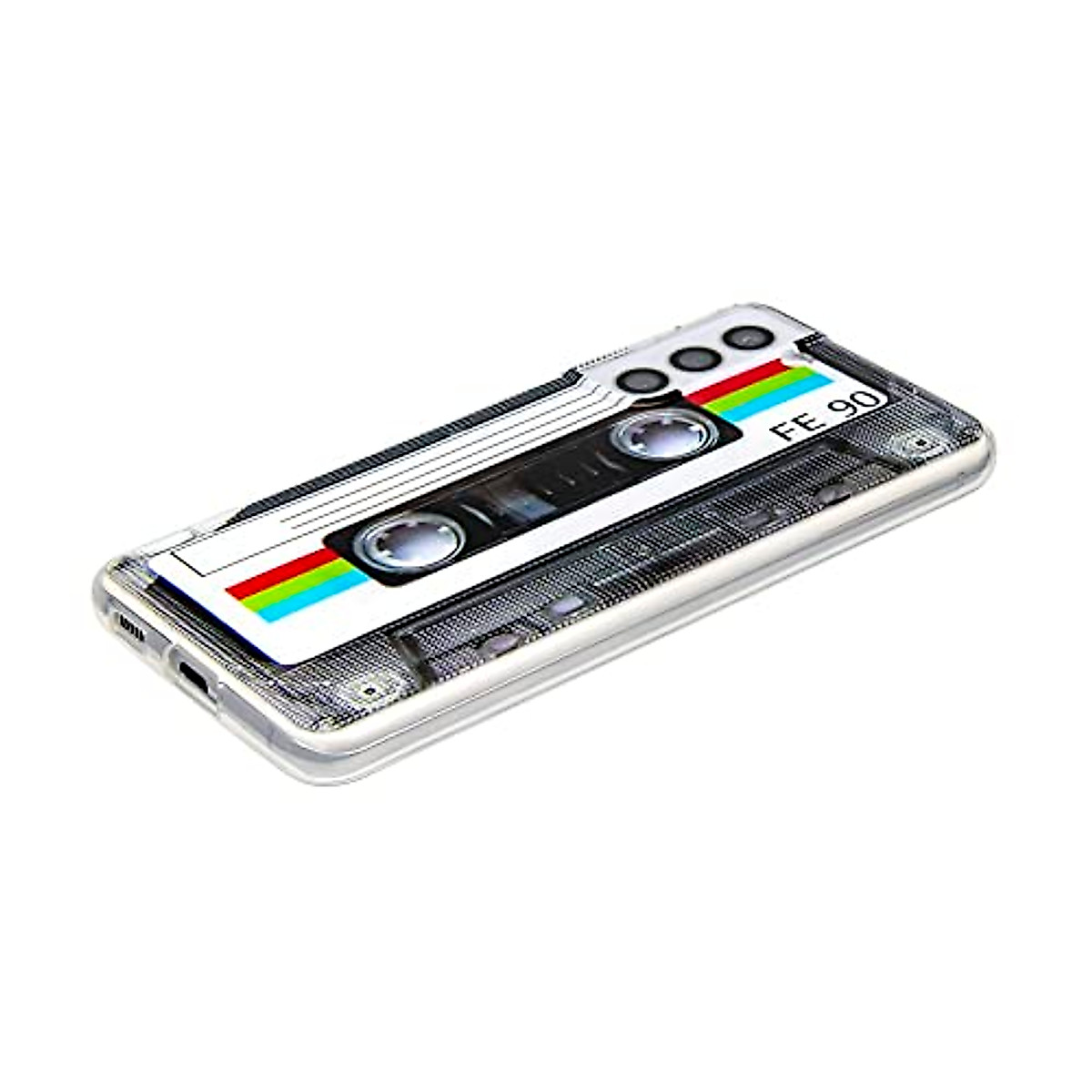FAteam Case for Galaxy S21 5G, Shockproof Scratchproof with TPU Soft Bumper Retro Cassette Tape Case Compatible with Samsung Galaxy S21 5G (6.2 Inch)
