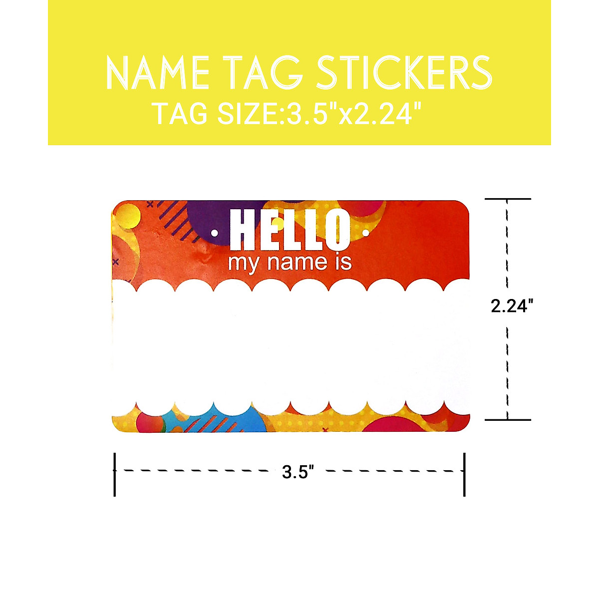 Name Tag Stickers Identify People Name Tag Labels Perforated Roll Tag for Classroom Clothes Desks Backpack Nametag Labels (Name)