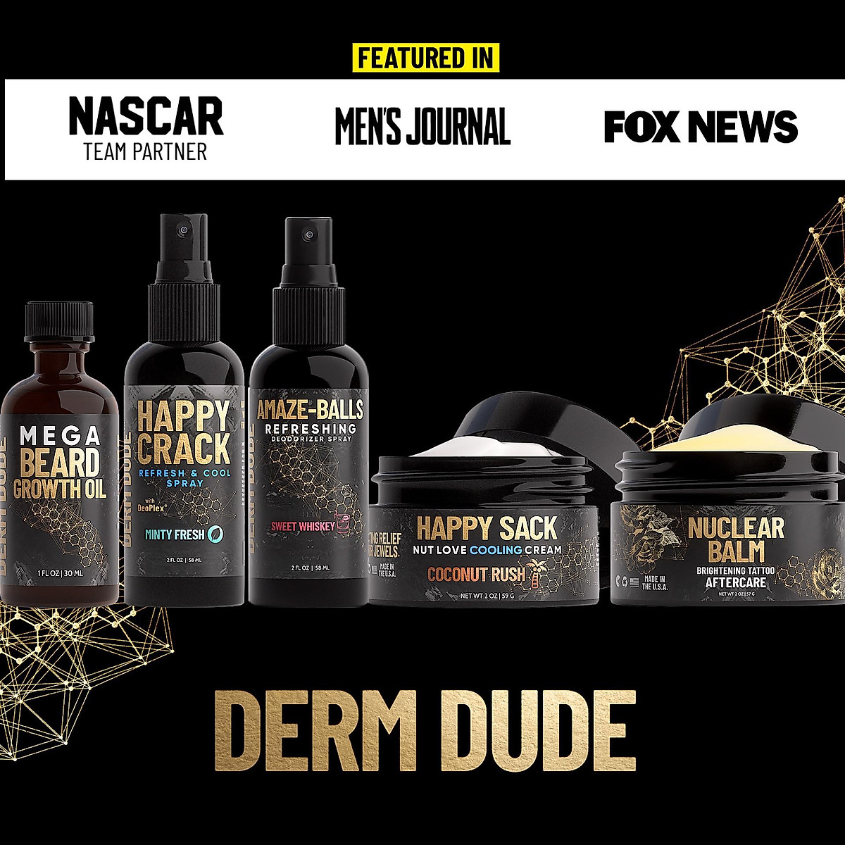 Derm Dude Happy Crack Refresh & Cool Butt Spray | With Soothing Witch Hazel | Formulated With All-Natural DeoPlex for Odor Control | Deodorant & Odor Eliminator Spray - Minty Fresh Scent, 2oz (1 pack)