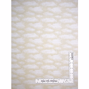 FlashPhoenix Quality Sewing Fabric –Cloud Sky White and Cream Clouds 100% Cotton Fabric QT Faith Religious by The 36x44 Inch by The Yard
