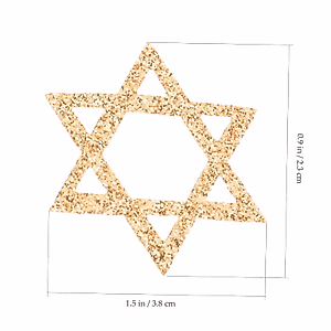 MERRYHAPY 50Pcs Jewish Star Confetti Hanukkah Decorations Non-woven Table Scatter for Hanukkah Party
