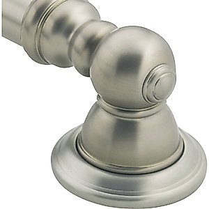 Moen YG5418BN Bathroom Safety 18-Inch Stainless Steel Traditional Bathroom Grab Bar, Brushed Nickel