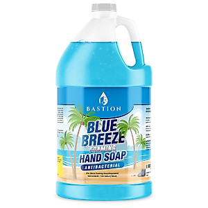 Bastion Foaming Hand Soap Refill - 1 Gallon (128oz) Antibacterial Hand Wash - Refreshing Clean Blue Breeze Scent Bulk Jug -Made In The USA