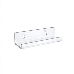 Acrylic Record Shelf,Clear Wall Mount Album Shelf and LP Display Rack for Records Collector, Acrylic Record Wall Mount Sturdy Mini, Show Off Records, 6Pcs