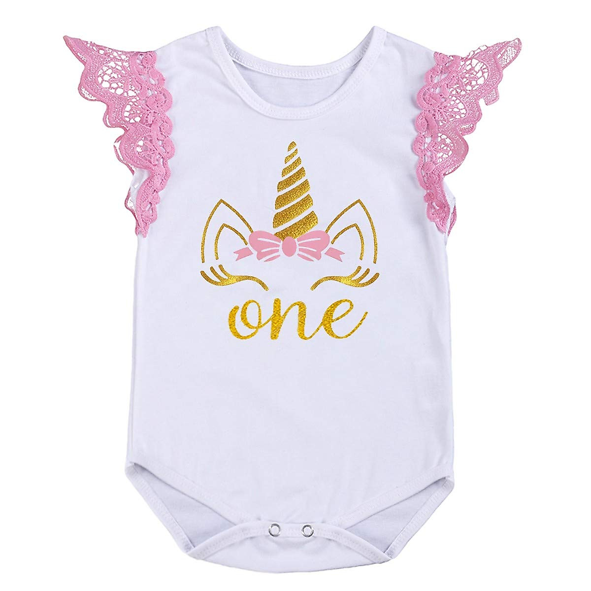 MYRISAM Baby Girls Birthday Cake Smash Unicorn Outfits Princess Romper Bodysuit Rainbow Skirt Unicorn Headband Shoes