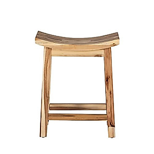 Powell Furniture Dale Saddle Bar Stool Natural Wood