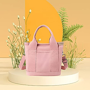 GETERUUV Tote Bag Women Small Satchel Bag Stylish Mini Tote Handbag Canvas Hobo Bag Fashion Crossbody Purse Bag Shoulder Bag Messenger Bags for Women