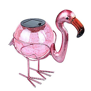 Solar Lantern Outdoor Decorative Waterproof LED Solar Lights Flamingo Tabletop Lamp for Outdoor Patio Garden