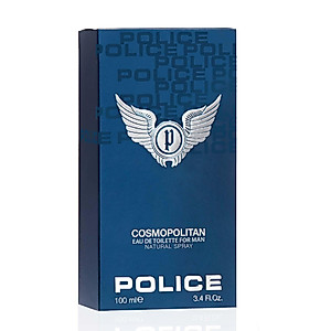 Cosmopolitan By Police - Fragrance For Men - Top Notes Of Mint And Sage - Middle Notes Of Jasmine And Nutmeg - Base Notes Of Vanilla And Sandalwood - Ideal For Socialite Occasions - 3.4 Oz EDT Spray