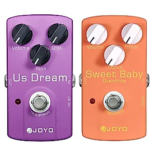 JOYO JF-34 High-Gain Distortion and JF-36 Low-Gain Overdrive Effects for Electric Guitar Most Frequently Combination Budget Pedals in Bundle