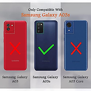 Compatible with Samsung Galaxy A03s Case, with Belt Clip Holster Heavy Duty Rugged Shockproof Full Body Protection Kickstand Cover for Samsung Galaxy A03s Phone (Black)