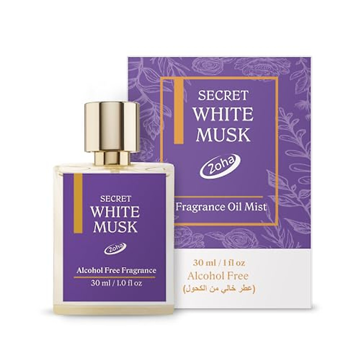 Zoha White Musk Oil Perfume for Women & Men, Roll On Perfume Oil and Musk Perfume Spray, Alcohol Free Skin Moisturizing Musk Oil Perfume