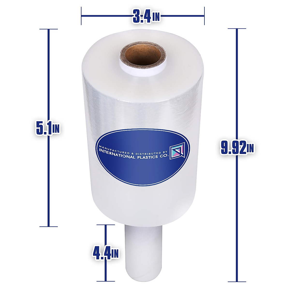 International Plastics (R) Industrial Mini Stretch Wrap Film with Handle 5" 1000 ft 80 Gauge for Pallet Wrap, Moving Supplies Stretch Wrap & Shrink Wrap Cling Packaging Heavy Duty (2)