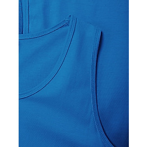 ZIWOCH Men Tank Top Sleeveless Shirts Muscle Workout Crewneck Tee Tops Blue