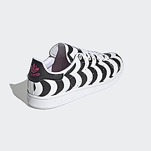 adidas Originals Women's Stan Smith (End Plastic Waste) Sneaker, Black/Team Real Magenta/White, 5.5