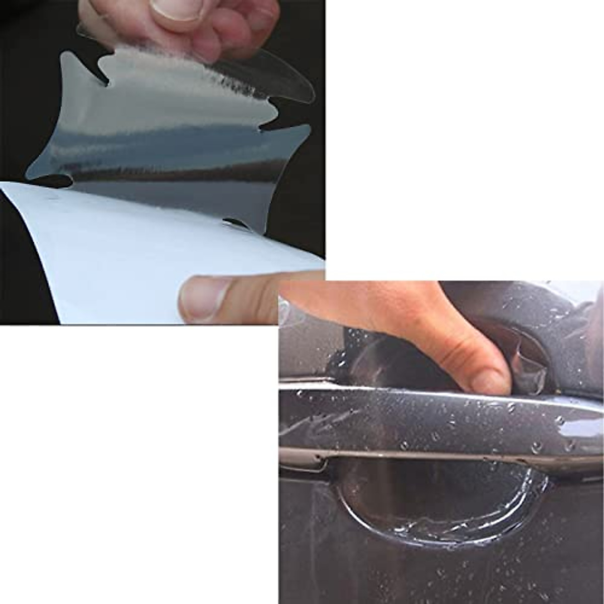 4pcs 1st Gen Style 2 Clear Door Handle Paint Scratch Protection Guard Film Bra