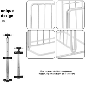 Refrigerator Partition Small Refrigerator Kitchen Refrigerators Refrigerator Divider Freezer Iron Wire Divider Fridge Shelf Cabinet Divider Shelf Dividers White Grid Accessories